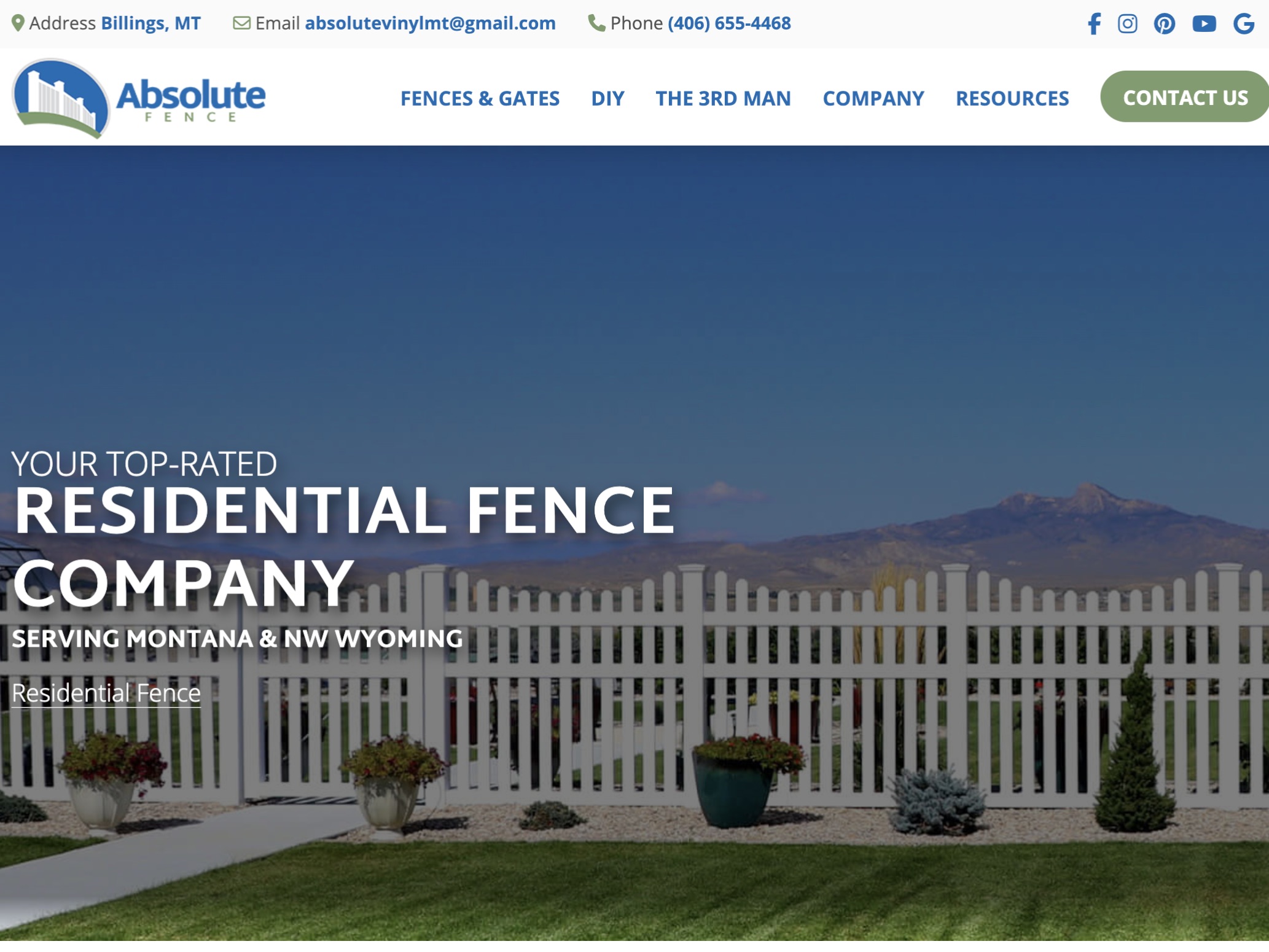New Billings Montana Fence Company Site | Absolute Fence